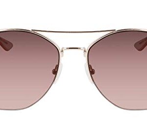 Calvin Klein Women's CK20121S Pilot Sunglasses, Rose Gold, 57/17/140