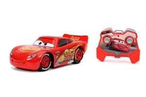 jada toys pixar cars 1:24 lightning mcqueen rc remote control car 2.4 ghz red toys for kids