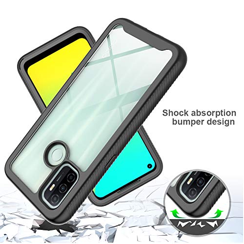 QiongNi Case for Oppo A53S 2020 Case Cover,Anti-Fall and Shock-Absorbing Protective Cover Case for Oppo A53 2020 CPH2127 / A53S 2020 CPH2135 / A32 2020 PDVM00 / A33 2020 CPH2137 Case Black