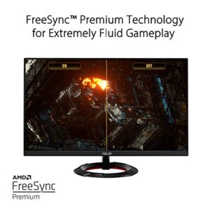 ASUS TUF Gaming 23.8” 1080P Monitor (VG249Q1R) - Full HD, IPS, 165Hz (Supports 144Hz), 1ms, Extreme Low Motion Blur, Speaker, FreeSync™ Premium, Shadow Boost, VESA Mountable, DisplayPort, HDMI,BLACK