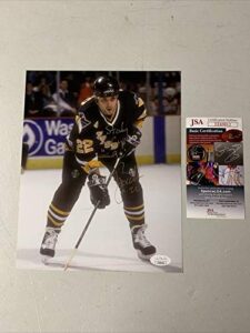 rick tocchet autograph signed penguins stanly cup 92 8x10 photo jsa