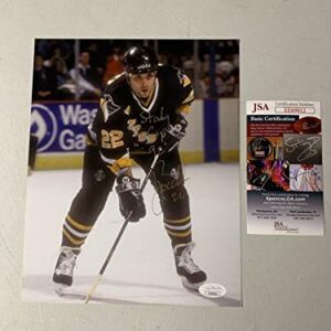 Rick Tocchet Autograph Signed Penguins Stanly Cup 92 8x10 Photo JSA