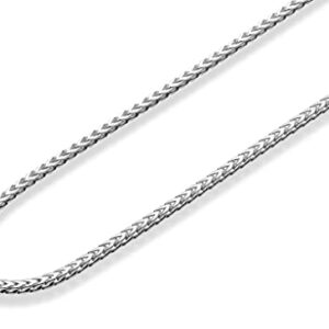 Miabella Solid 925 Sterling Silver Italian 2mm Franco Square Box Link Chain Necklace for Men Women Made in Italy (Length 20 Inches)