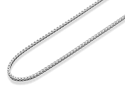 Miabella Solid 925 Sterling Silver Italian 2mm Franco Square Box Link Chain Necklace for Men Women Made in Italy (Length 20 Inches)