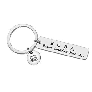 behavior analyst gift bcba therapist gift board certified bad ass keychain aba gift behavior therapist gift special education gift for behavior analyst bcba specialist