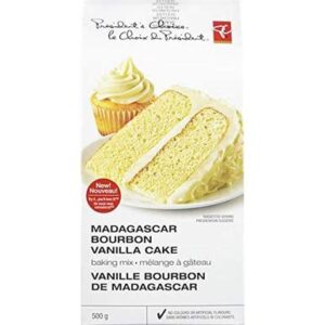 president's choice, vanilla madagascar bourbon cake mix, 500g/17.6oz., {imported from canada}