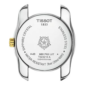 Tissot Women's Wave 316L Stainless Steel case with Yellow Gold PVD Coating Swiss Quartz Dress Watch Strap, 14 (Model: T0232102211300)