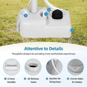 YITAHOME Portable Toilet RV Potty 5.8 Gallon and 17 L Portable Sink Camping Hand Washing Station, for Camping, Boating, Hiking, Trips