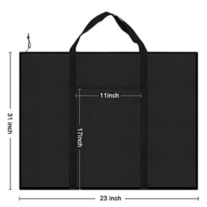 Opret Art Portfolio Tote Bag, 23 x 31 inches Foldable Black Carry Storage Case Lightweight with Shoulder Strap for Artwork, Poster Boards and Sketching