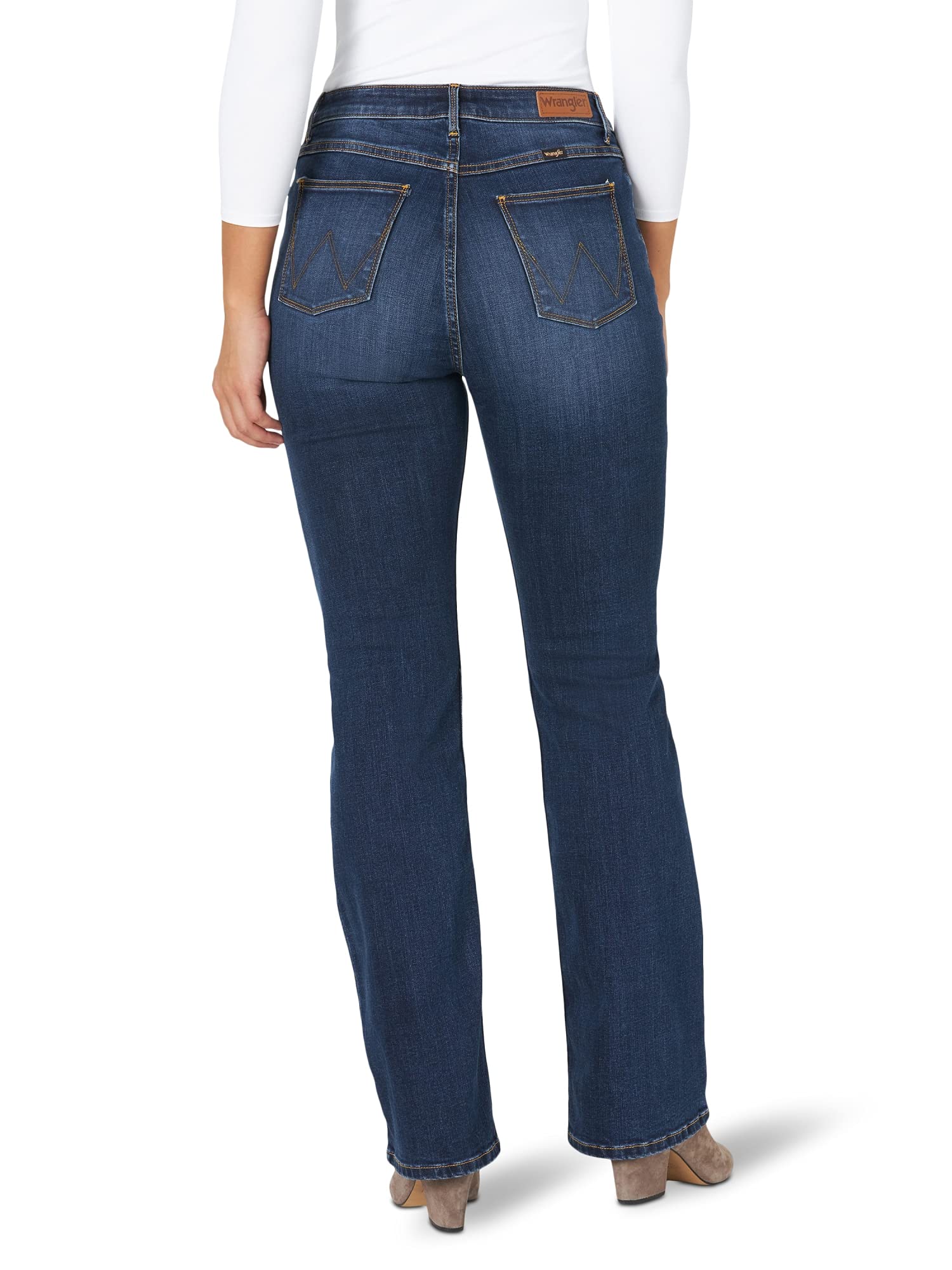 Wrangler womens High Rise True Straight Fit Jeans, Stockton, 10 30 US