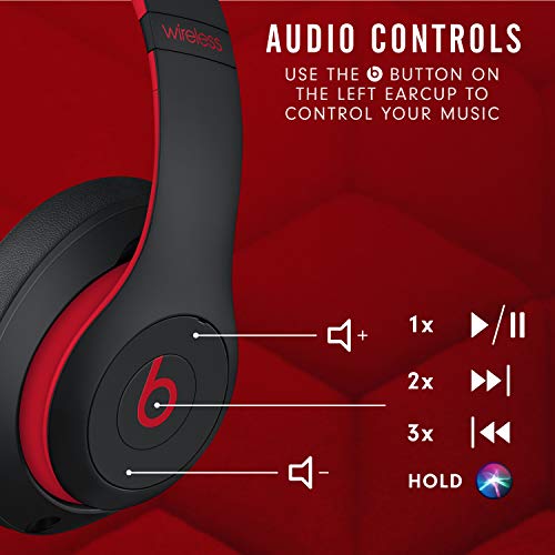 Beats Studio3 Decade Collection Wireless Over-Ear Headphones - Defiant Black/Red