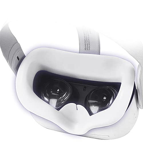 Jayol Silicone Cover for Oculus Quest 2, Sweatproof, Soft and Washable (Face Cover, White)