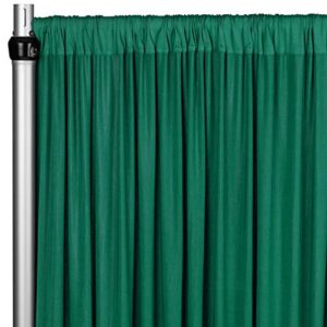 spandex 4 way stretch drapes panel - stretchable, lightweight & durable drape curtains for room divider, wedding & backdrop - 10ft long - emerald green