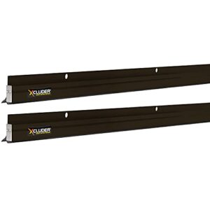 xcluder 36" low-profile door sweep, dark bronze 2-pack – seals out rodents & pests, enhanced weather sealing, easy to install; door seal rodent guard; rodent proof door sweep