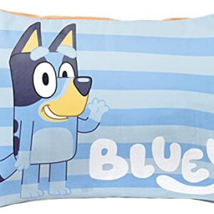 Jay Franco Bluey Hello 1 Single Reversible Pillowcase - Double-Sided Kids Super Soft Bedding (Official Bluey Product)