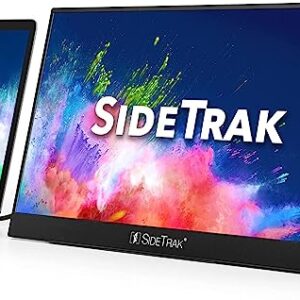 SideTrak Solo Pro Portable Monitor 15.8” FHD 1080P LED Anti-Glare IPS Screen | Works with Mac, PC, Chrome, PS4, Xbox & Switch | Powered by USB or Mini HDMI | Built-in DisplayPort, Speakers & HDR