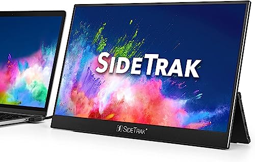 SideTrak Solo Pro Portable Monitor 15.8” FHD 1080P LED Anti-Glare IPS Screen | Works with Mac, PC, Chrome, PS4, Xbox & Switch | Powered by USB or Mini HDMI | Built-in DisplayPort, Speakers & HDR