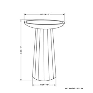 SIMPLIHOME Dayton SOLID MANGO WOOD 13 Inch Wide Round Wooden Accent Table in White Wash, Fully Assembled, For the Living Room and Bedroom