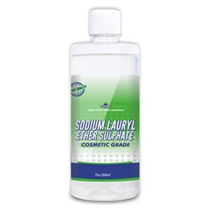 myoc sodium lauryl ether sulphate (500ml) |face, hair, hand wash products| cleanser, foaming agent, emulsifier, |used in shampoo, soap, detergent, bubble bath, shower gel