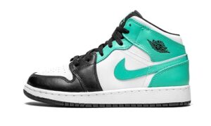 nike youth air jordan 1 mid gs igloo tropical twist, white/tropical twist/black, 7y