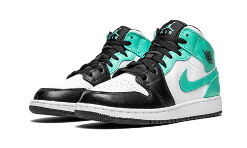 Nike Youth Air Jordan 1 Mid GS Igloo Tropical Twist, White/Tropical Twist/Black, 7Y