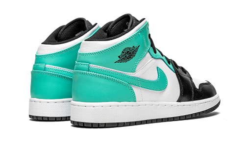 Nike Youth Air Jordan 1 Mid GS Igloo Tropical Twist, White/Tropical Twist/Black, 7Y