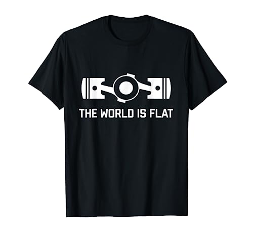 The World Is Flat - Flat Four Boxer Engine JDM Racecar T-Shirt