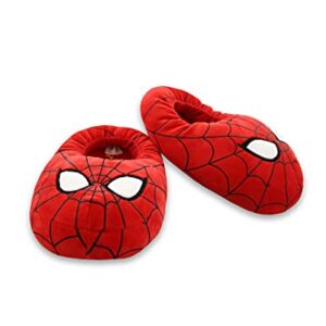 Marvel Avengers Spider-Man Kids Plush Mooshy Slippers (13-1 M US Little Kid, Red)