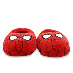 Marvel Avengers Spider-Man Kids Plush Mooshy Slippers (13-1 M US Little Kid, Red)