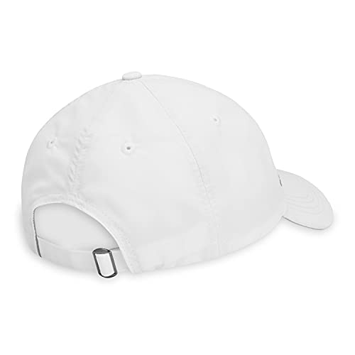 Gaiam Classic Solara UV Protection Fitness Hats for Women - Breathable White Baseball Cap, Quick-Dry Athletic Hat, Sweat-Absorbing Adjustable Running Cap, Ponytail Sun Hats for Women