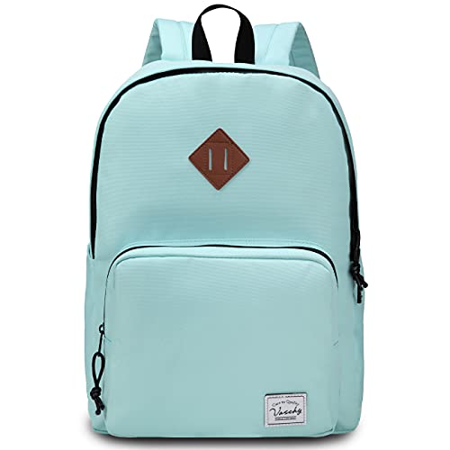 VASCHY School Backpack, Ultra Lightweight Backpack for Women Bookbag for Kids Teen Boys Girls Aqua