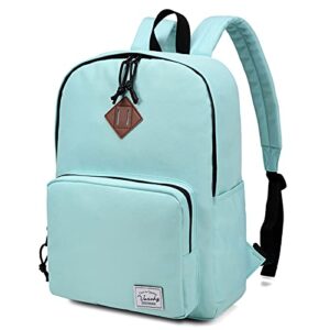 VASCHY School Backpack, Ultra Lightweight Backpack for Women Bookbag for Kids Teen Boys Girls Aqua