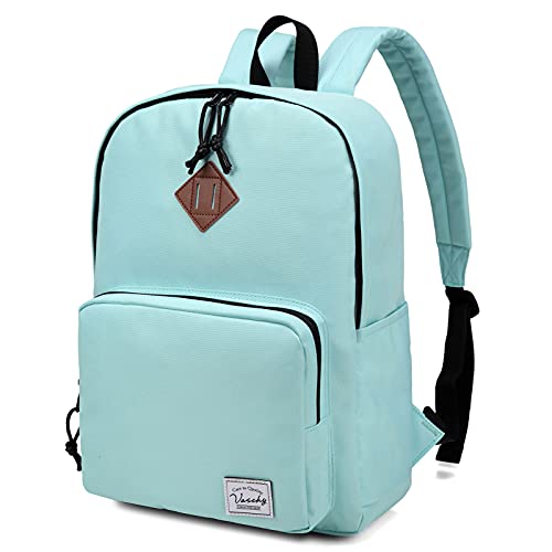 VASCHY School Backpack, Ultra Lightweight Backpack for Women Bookbag for Kids Teen Boys Girls Aqua