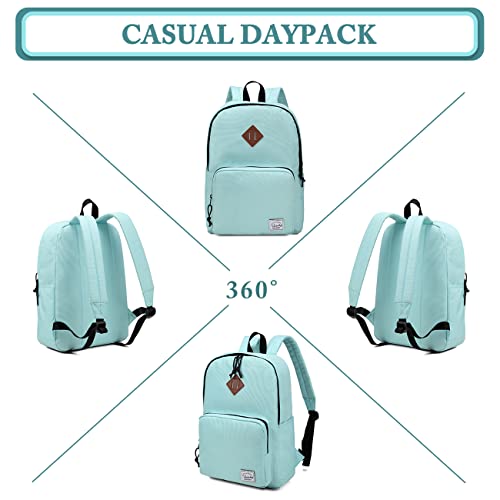 VASCHY School Backpack, Ultra Lightweight Backpack for Women Bookbag for Kids Teen Boys Girls Aqua