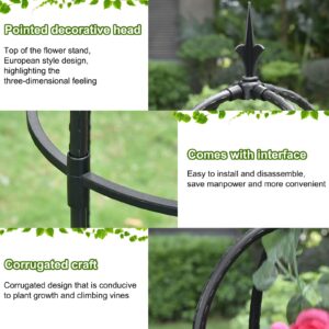 Kogrew Tower Garden Trellis Obelisk Plant Support Plastic Coated for Climbing Vines and Flowers Stands Indoor Potted Plant (61 inch)