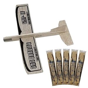 granite mountain products balsa wood planes toys set - 6 balsa glider kits | model toy airplane kits | 6 glider planes | classic toys perfect for party favors, parties, bbq's