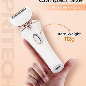 Electric Shaver for Women,Ladies Shaver,Lady Razor for Legs,Arm,Underarm,Bikini,USB Rechargeable Razor Wet&Dry Cordless for Woman by PRITECH