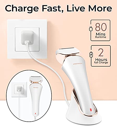 Electric Shaver for Women,Ladies Shaver,Lady Razor for Legs,Arm,Underarm,Bikini,USB Rechargeable Razor Wet&Dry Cordless for Woman by PRITECH