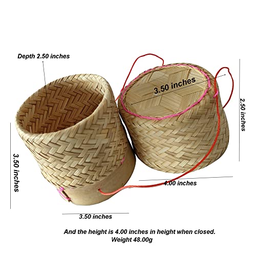 Sticky Rice Basket Kratip Small Handmade Natural White Orchid Bamboo Basket Steamer Kitchen in Thailand Laos Keep Warm for Restaurant by Heavens Tvcz