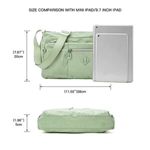 ETidy Crossbody Bag For Women Waterproof Lightweight Casual Shoulder Handbag Purse Bookbag (Green)