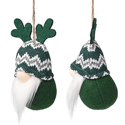 10 Pcs Christmas Tree Hanging Gnomes Ornaments, Elk Swedish Handmade Plush Gnome Santa Elf Walls, Stairs, Windows Hanging Home Decor Holiday Decorations