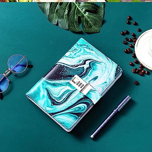 Nitukany Diary with Lock for Women Girls Boys Teens Kids Faux Leather Personal Diary Refillable Lined Paper Password Notebooks A5 (8.5"*5.9")