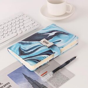 Nitukany Diary with Lock for Women Girls Boys Teens Kids Faux Leather Personal Diary Refillable Lined Paper Password Notebooks A5 (8.5"*5.9")