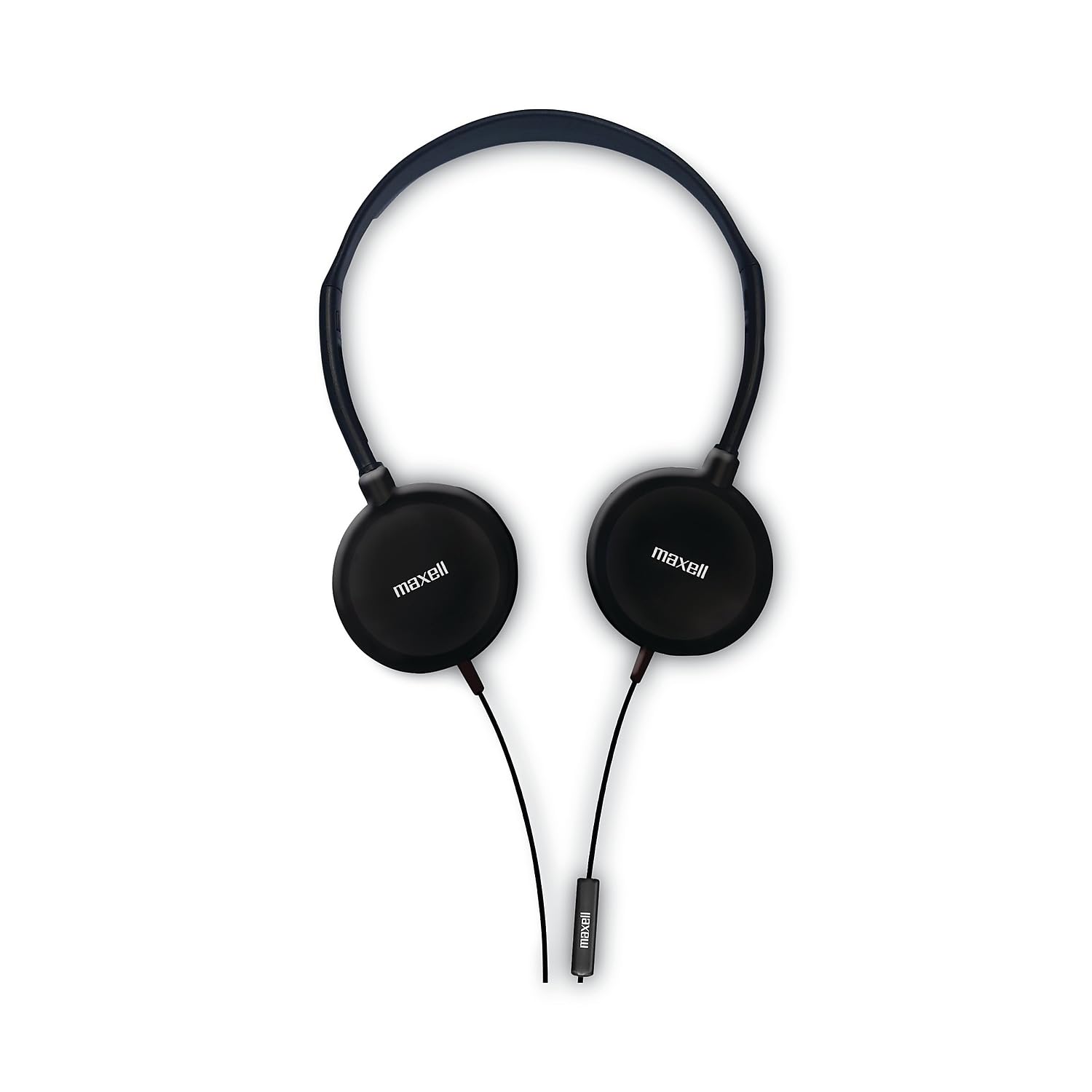 Maxell HP200 Headphone with Microphone, 6 ft Cord, Black