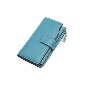 SENDEFN Women Leather Wallets RFID Blocking Clutch Card Holder Ladies Purse with Zipper Pocket