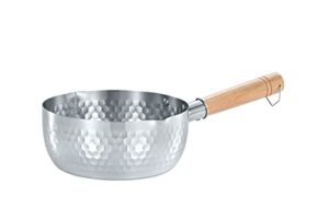 concord 2 quart stainless steel yukihira pan. traditional japanese saucepan with wood handle. great for ramen, tempura, milk, etc.