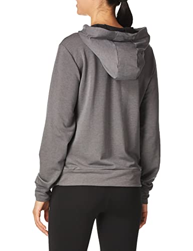 Under Armour Womens Rival Terry Hoodie , Jet Gray (010)/White , Medium