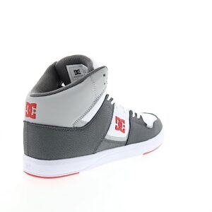 DC Cure Casual High-Top Skate Shoes Sneakers White/Grey/Red 10.5 D (M)