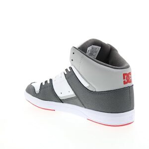 DC Cure Casual High-Top Skate Shoes Sneakers White/Grey/Red 10.5 D (M)