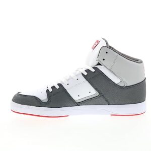 DC Cure Casual High-Top Skate Shoes Sneakers White/Grey/Red 10.5 D (M)